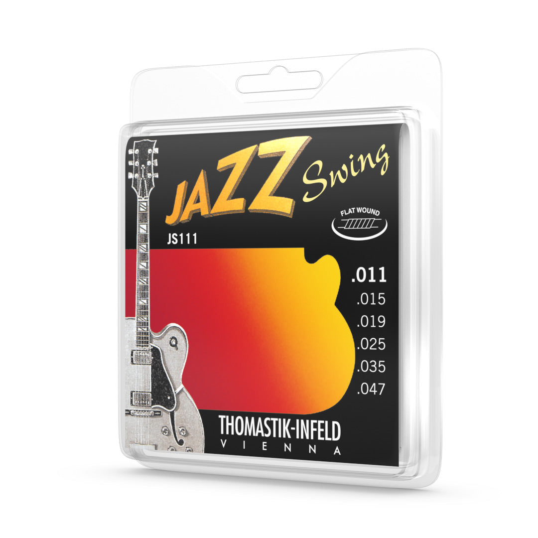 Thomastik-Infeld Jazz Swing JS111 (11-47) Flatwound Guitar Strings ...